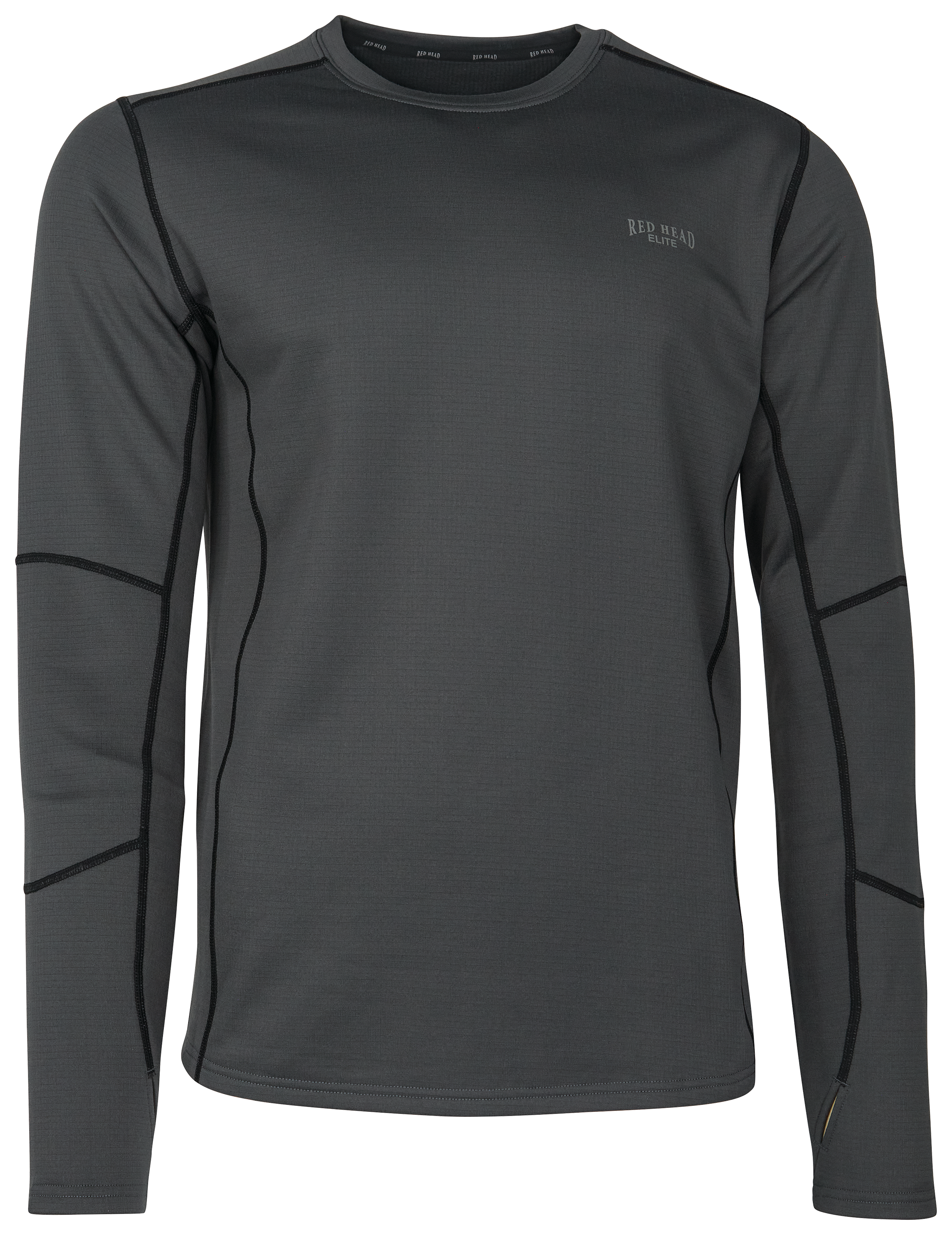 RedHead Elite Midweight Base Layer Long-Sleeve Crew for Men - Asphalt ...
